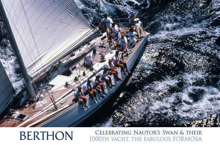 Nautor’s Swan with Jennifer Stewart & their 1000th yacht, FORMOSA