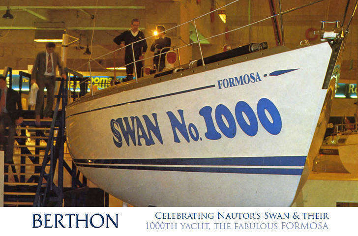 Nautor’s Swan with Jennifer Stewart & their 1000th yacht, FORMOSA