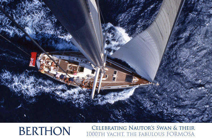 Nautor’s Swan with Jennifer Stewart & their 1000th yacht, FORMOSA