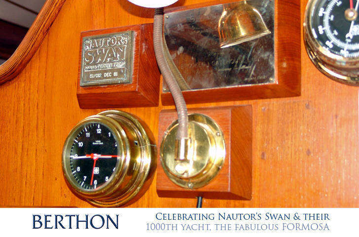 Nautor’s Swan with Jennifer Stewart & their 1000th yacht, FORMOSA
