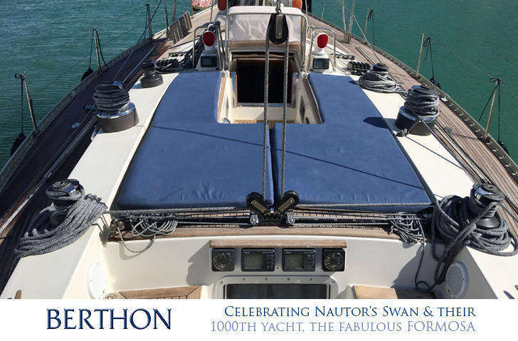 Nautor’s Swan with Jennifer Stewart & their 1000th yacht, FORMOSA