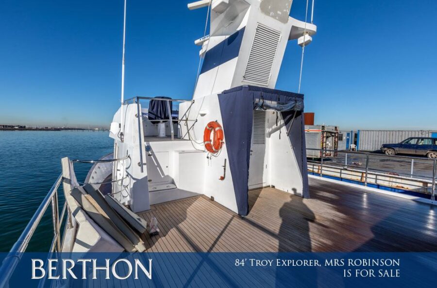84’ Troy Explorer MRS ROBINSON is for sale - Berthon International