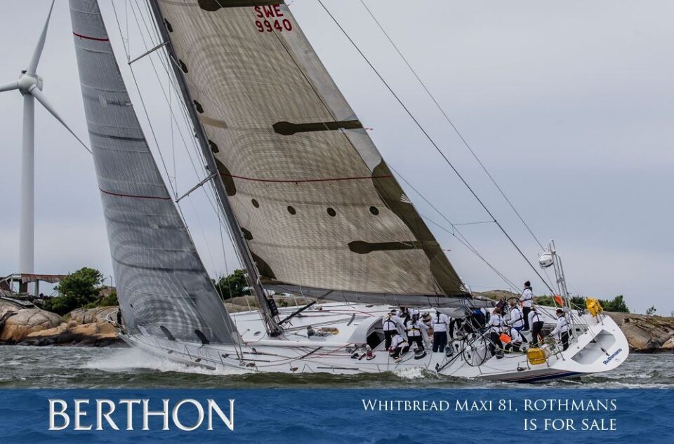 Iconic Racer Whitbread Maxi 81, ROTHMANS is for sale - Berthon ...
