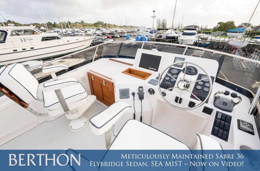 Sabre 36 Flybridge Sedan, SEA MIST – Now on Video! - Berthon International