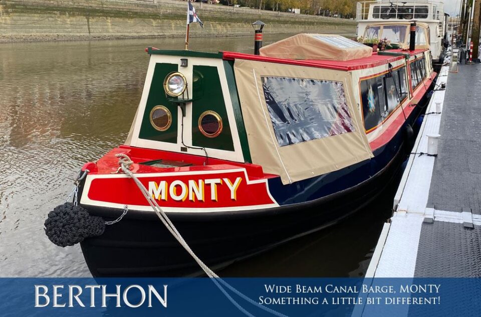 Wide Beam Canal Barge, MONTY – Something A Little Bit Different ...